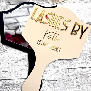 Eyelash Technician Prop Handheld Mirror, Lash Face Paddle Gift, Lash ...