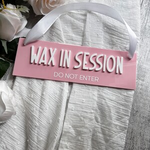 In Session Door Hanging Sign, Salon Busy Sign, Room in Use, Waxing Sign ...