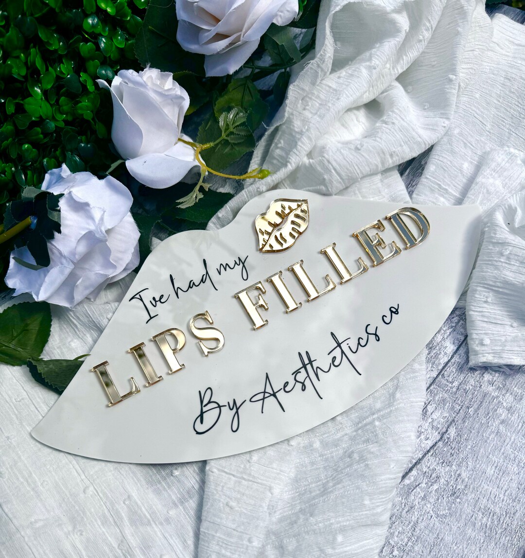Acrylic Lip Shape Sign, Aesthetics, Treatment Sign, Lip Filler Gift ...