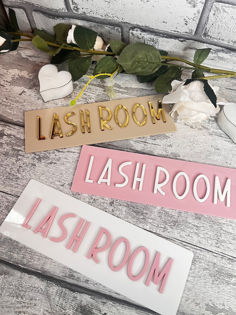 3D Acrylic Lash Room Door Sign - Salon Decor - Etsy UK