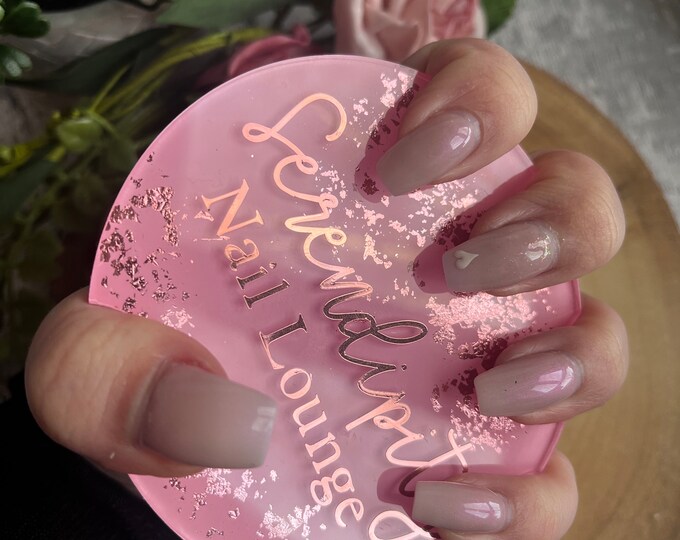 Custom Nail Tech Desk Name Plate Wedge Personalized Nail Technician ...