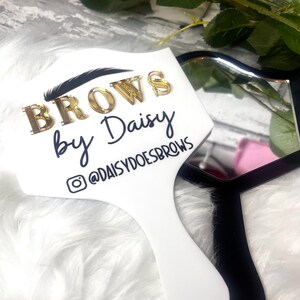 Personalized Brow Technician Handheld Mirror: Lash Brow Tech Salon ...