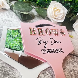 Personalized Brow Technician Handheld Mirror: Lash Brow Tech Salon ...