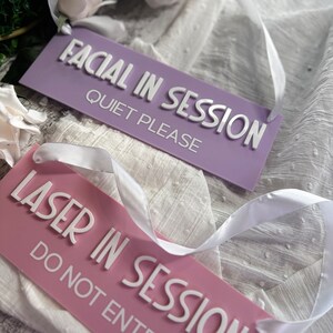 In Session Door Hanging Sign, Salon Busy Sign, Room in Use, Waxing Sign ...