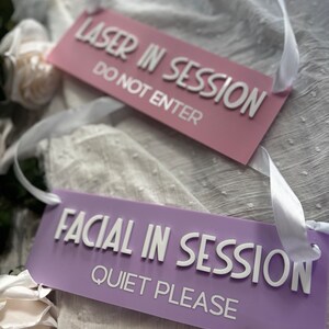 In Session Door Hanging Sign, Salon Busy Sign, Room in Use, Waxing Sign ...