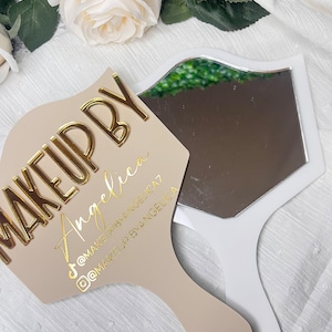 Makeup Artist Handheld Mirror, Personalised Mirror, Mua Gift, Beauty ...