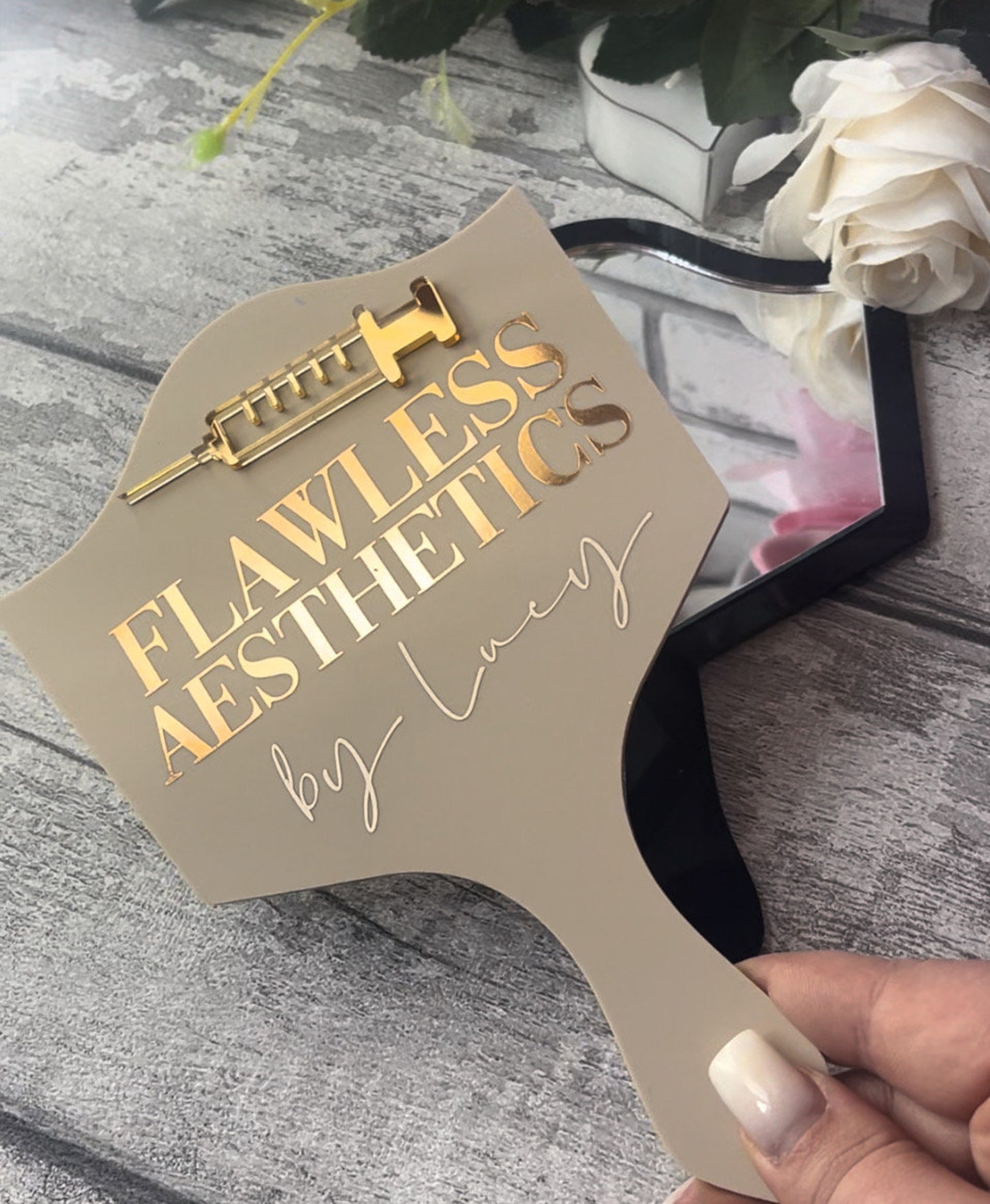Aesthetician Mirror, Lip Filler Face Paddle Gift, Aesthetic Salon Decor ...
