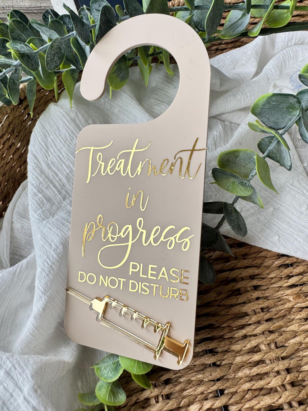 Treatment in Progress Door Hanger, Salon Decor , Salon Treatment ...