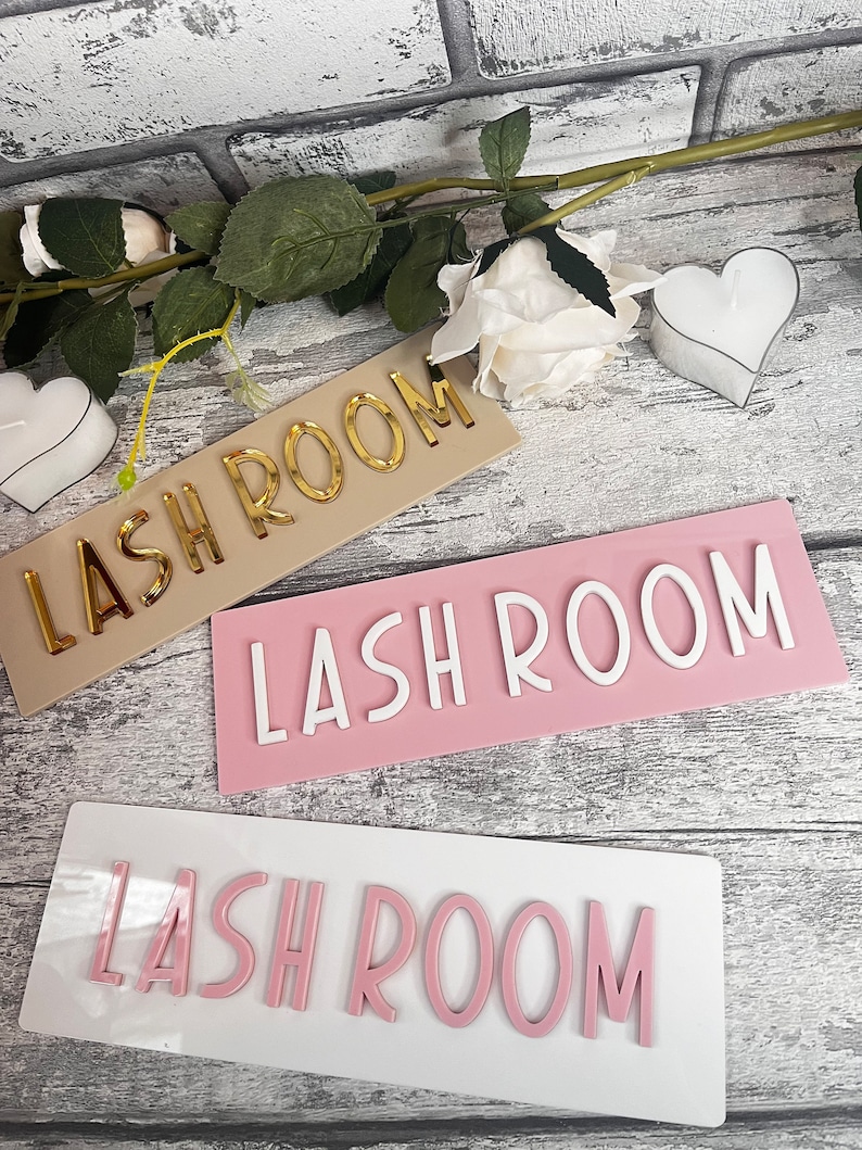 3D Acrylic Lash Room Door Sign - Salon Decor - Etsy UK