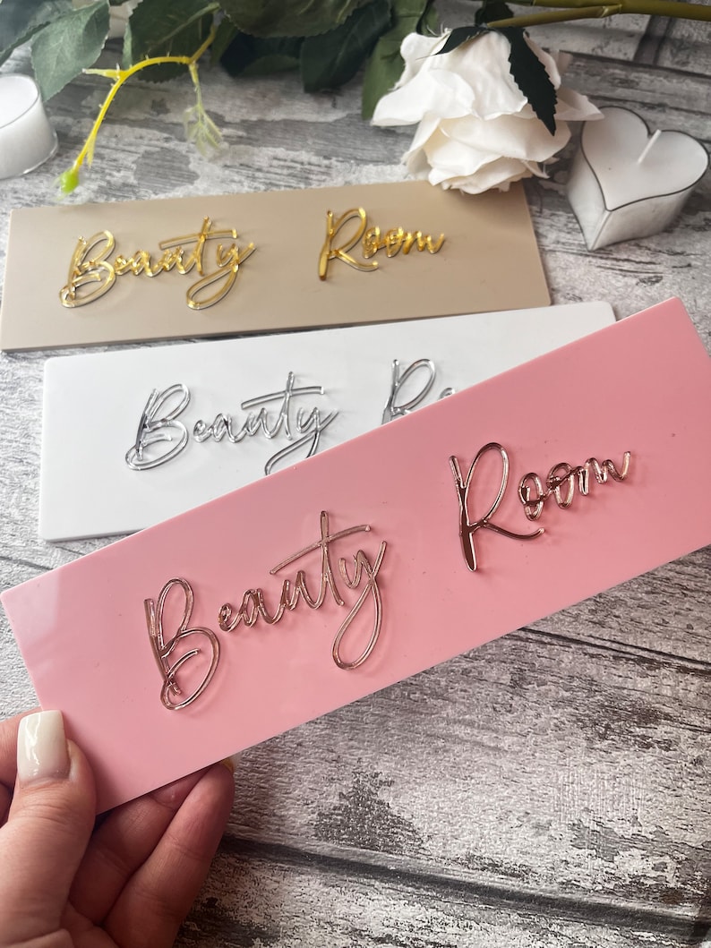 3D Acrylic Beauty Room Door Sign - Salon Decor - Etsy