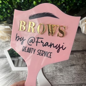 Personalized Brow Technician Handheld Mirror: Lash Brow Tech Salon ...