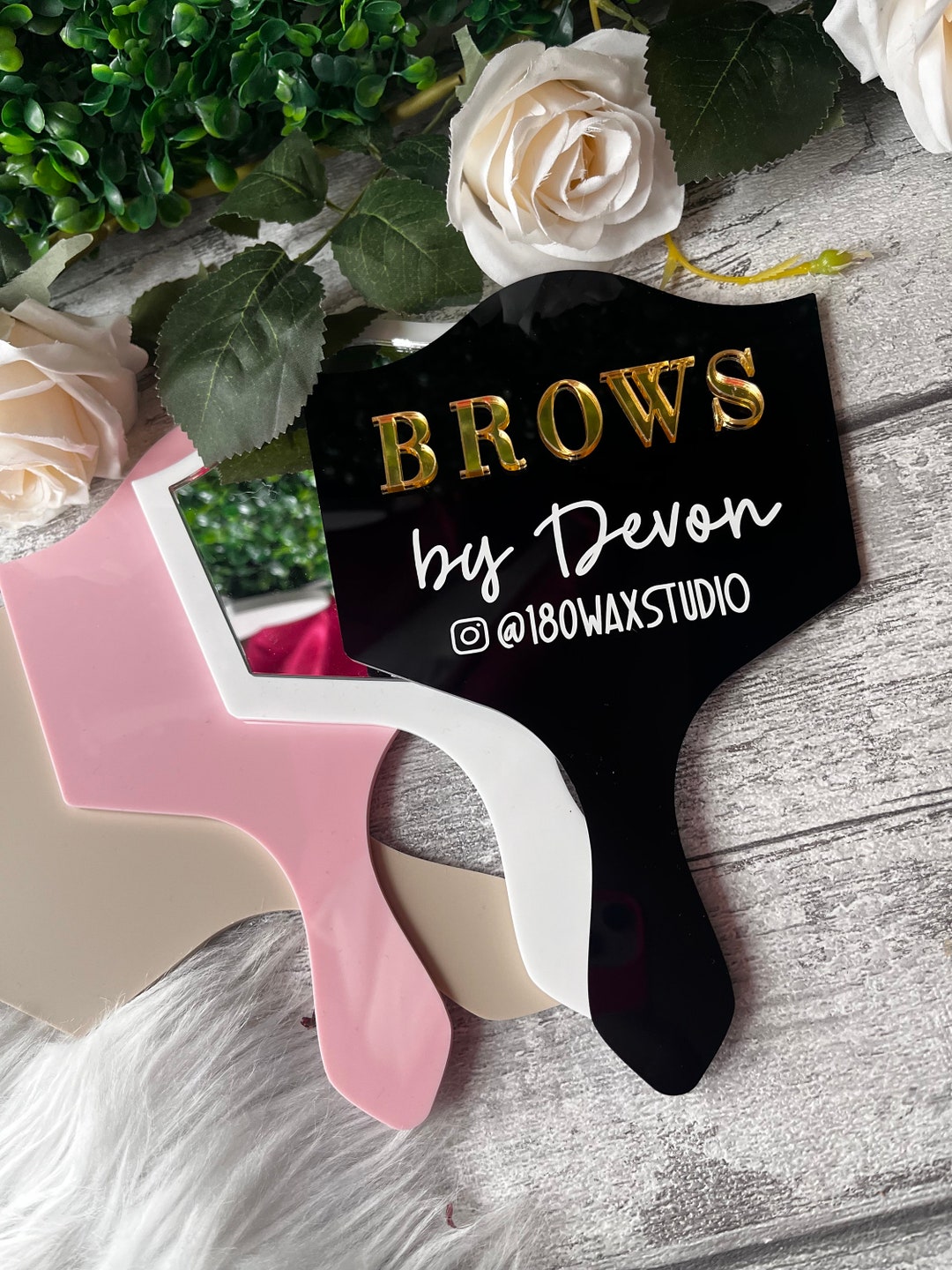 Eyebrow Technician Prop and Mirror, Lash Tech Face Paddle Gift, Lash ...