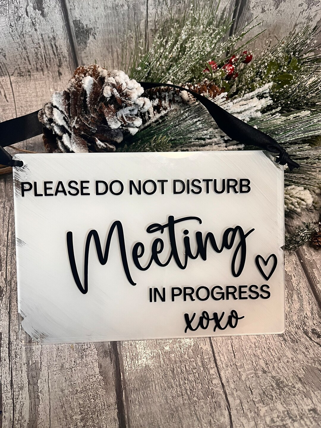 Please Do Not Disturb, Meeting in Progress, Acrylic Hanging Sign ...