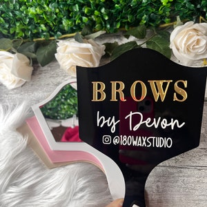 Personalized Brow Technician Handheld Mirror: Lash Brow Tech Salon ...