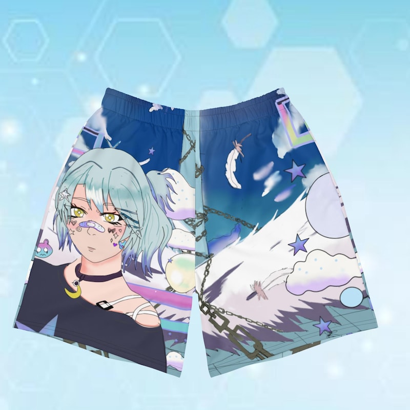 Anime Print Shorts - Etsy