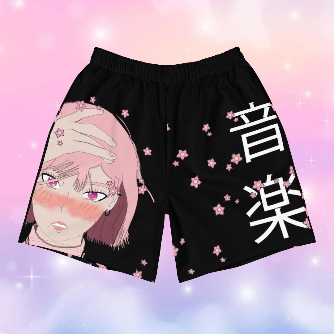 Shorty Anime Girl Shorts, Cute Aesthetic Gym Shorts, Sakura Flower Cute ...