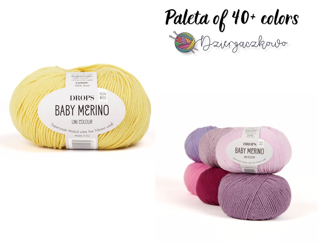 Merino Yarn Drops Baby Merino Extra Fine Merino Wool Yarn Baby Yarn ...