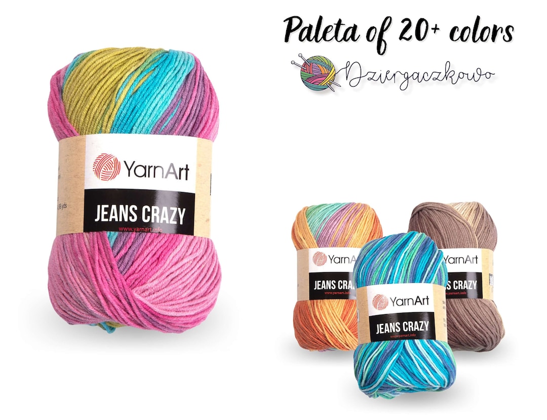 Yarnart Jeans Crazy, Yarn Dolls, Gradient Yarn, Crochet Yarn, Knitt ...