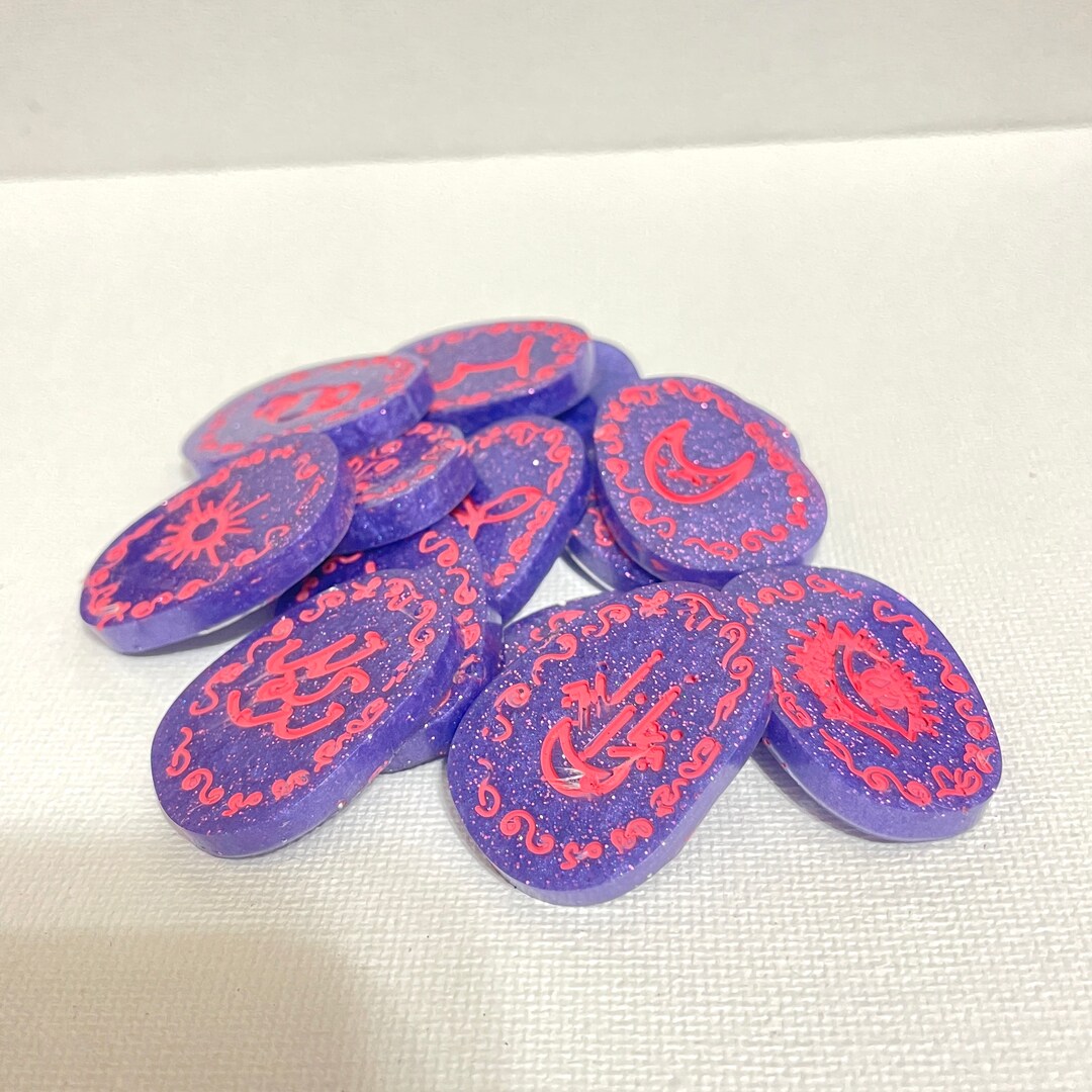 Witch Runes Set Handmade Rune Set Witch Runes Resin Runes Resin Art ...