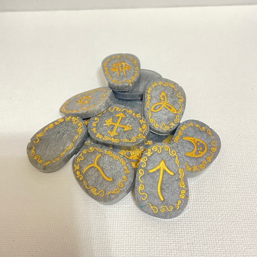 Handmade Rune Set Witch Runes Set Witch Runes Resin Runes Resin Art ...