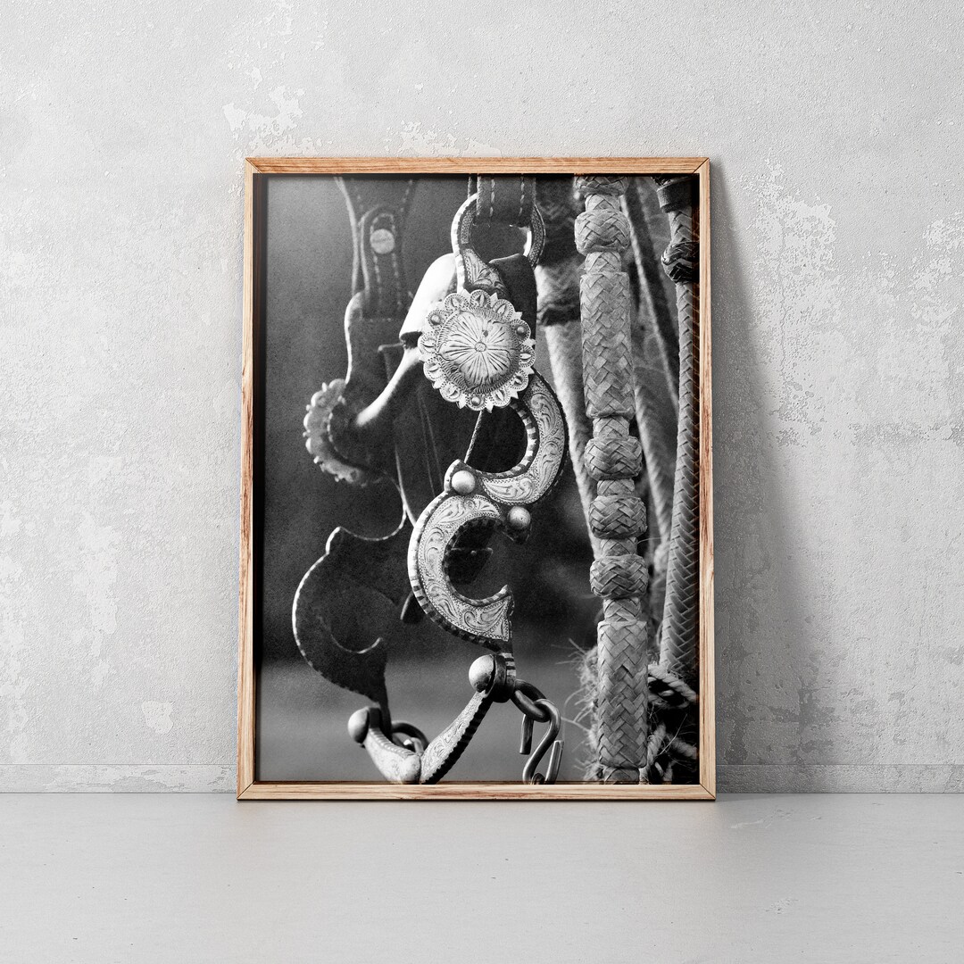 Black and White Western Tack Photo - DIGITAL Image With Three Ratios ...