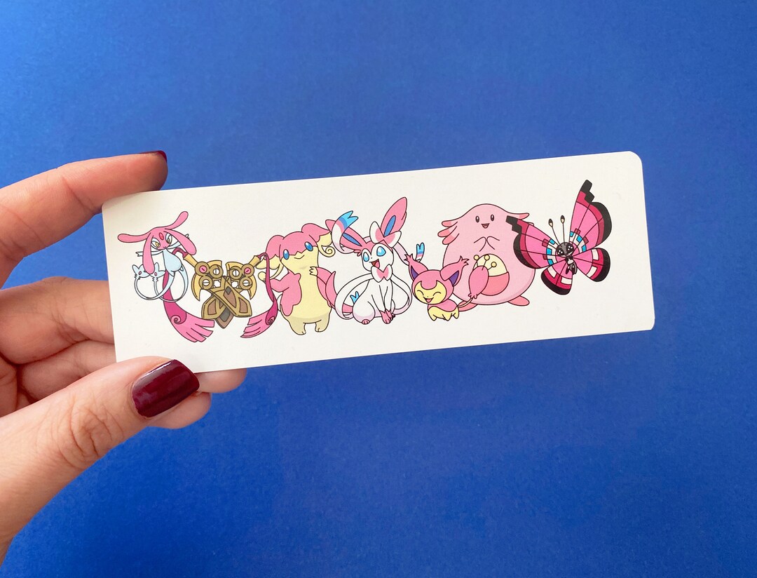 Pink Pokemon Bookmark Sylveon, Chansey, Audino, Mesprit - Etsy