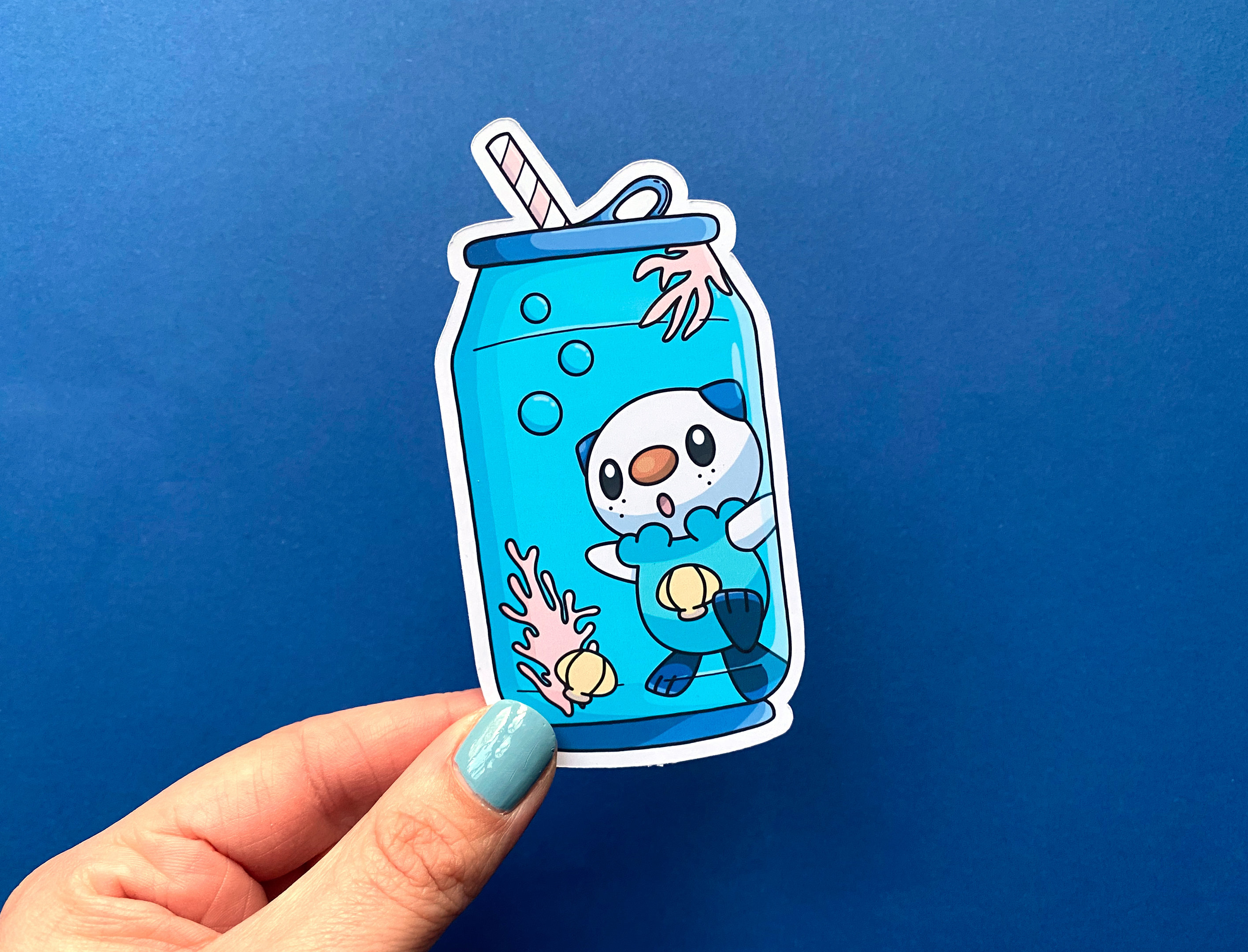 Soda Stickers Rowlet Cyndaquil Oshawott Gloss Vinyl - Etsy