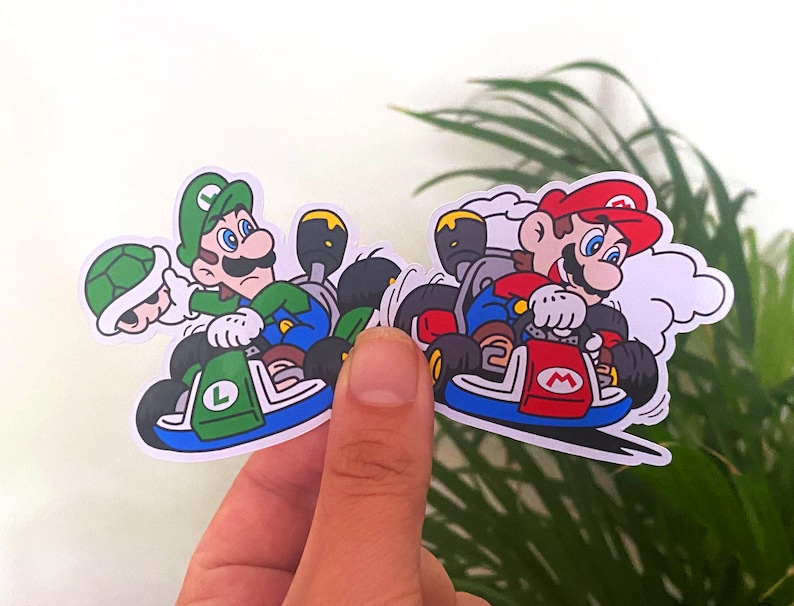 Mario Kart Sticker Pack: Glossy Waterproof Stickers - Etsy