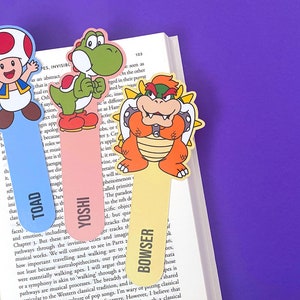 Super Mario Bookmarks Mario, Luigi, Princess Peach, Bowser, Yoshi, Toad ...