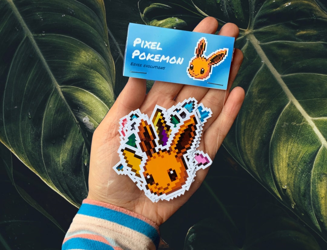 Pixel Eeveelutions Stickers Set Of 9 Etsy