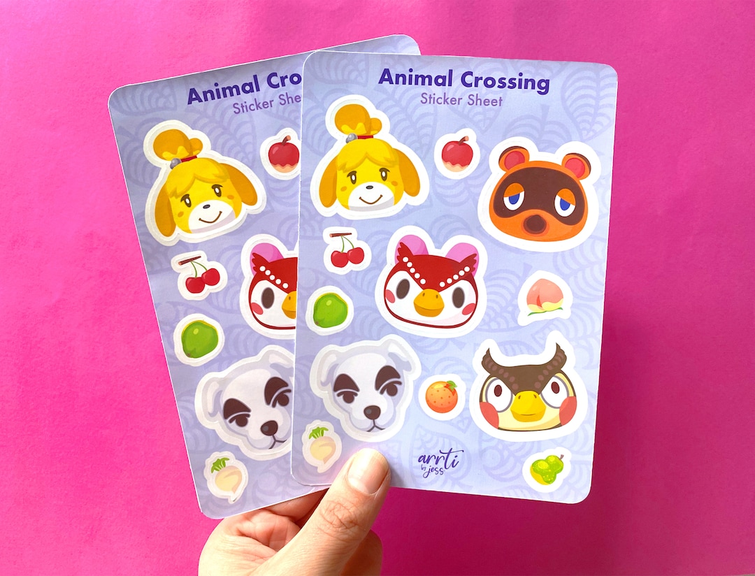 Animal Crossing Sticker Sheet - Etsy