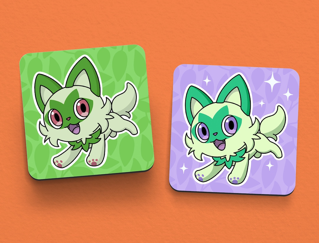 Sprigatito & Shiny Sprigatito Coasters Gen 9 Grass Starter - Etsy