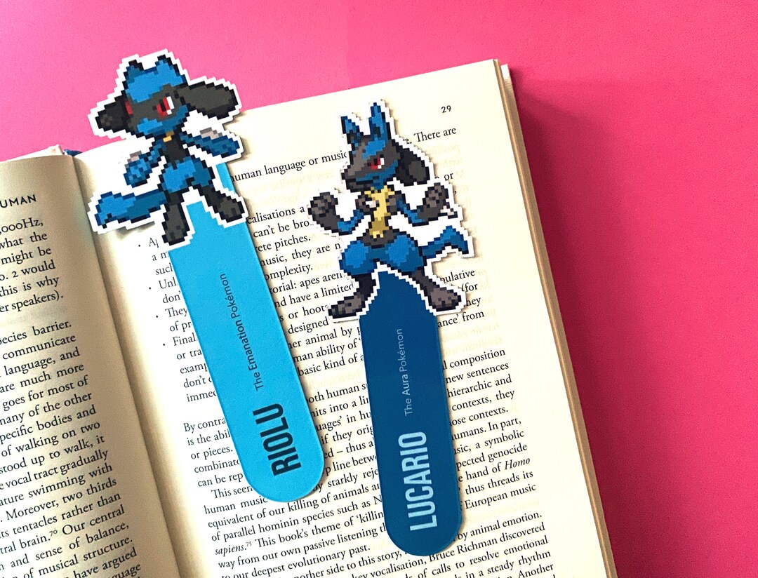 Riolu & Lucario - Pixel Bookmarks - Etsy