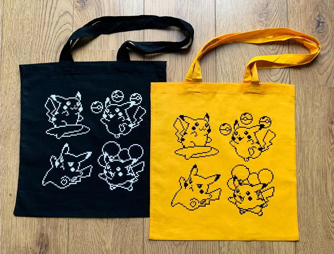 Pixel Pikachu Tote Bag - Etsy