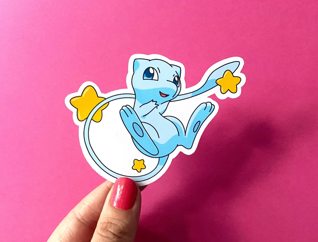 Shiny Mew Sticker / Mythical / Glossy Waterproof - Etsy