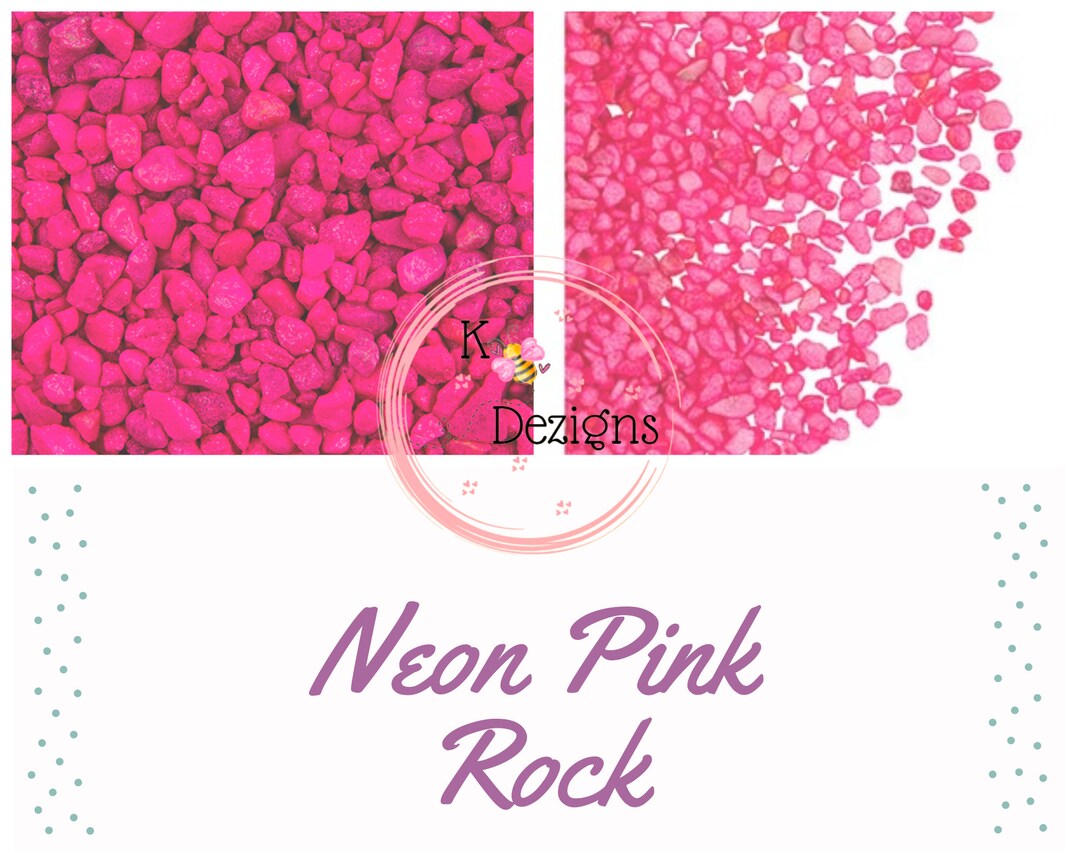 Neon Pink Rock Chips 2oz, 4oz, Decorative Stones Inlays Resin Craft ...