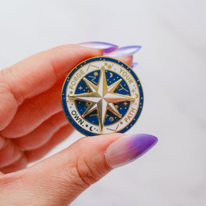 Forge Your Own Path Enamel Pin | Interactive Spinning Pin | Celestial ...