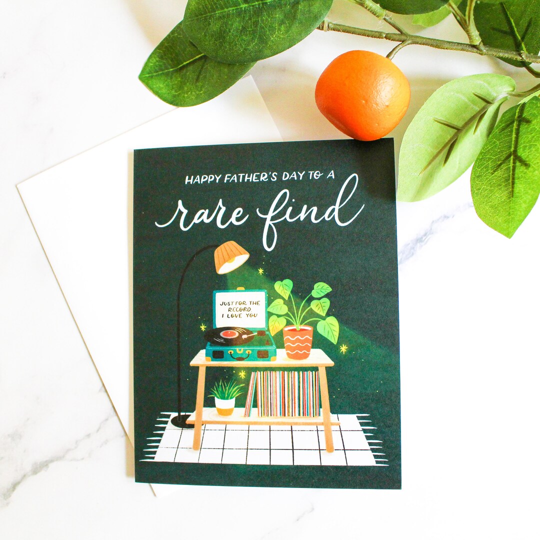 Father's Day Card | Card for Dad | Record Player | Rare Find | Vintage ...