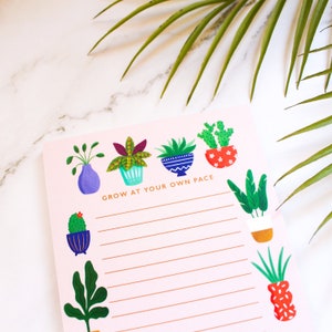 Plants Notepad | Memo Pad | Notepad | Stationery | Teacher Gift | Desk ...