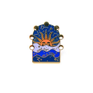 One Day at a Time Enamel Pin | Celestial Enamel Pin | Sun & Moon Pin ...