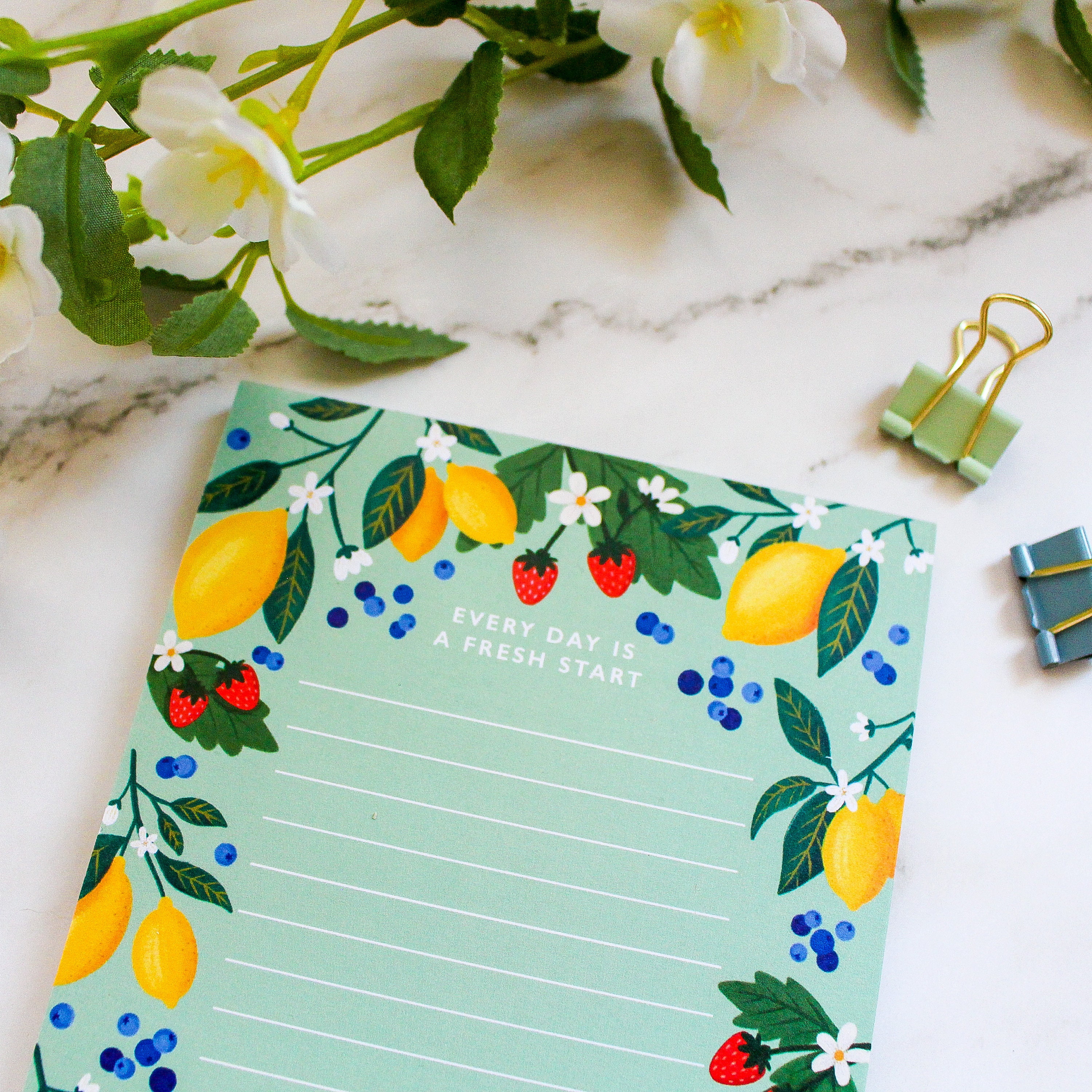 Lemon Notepad | Strawberry | Fruit | Memo Pad | Notepad | Stationery ...