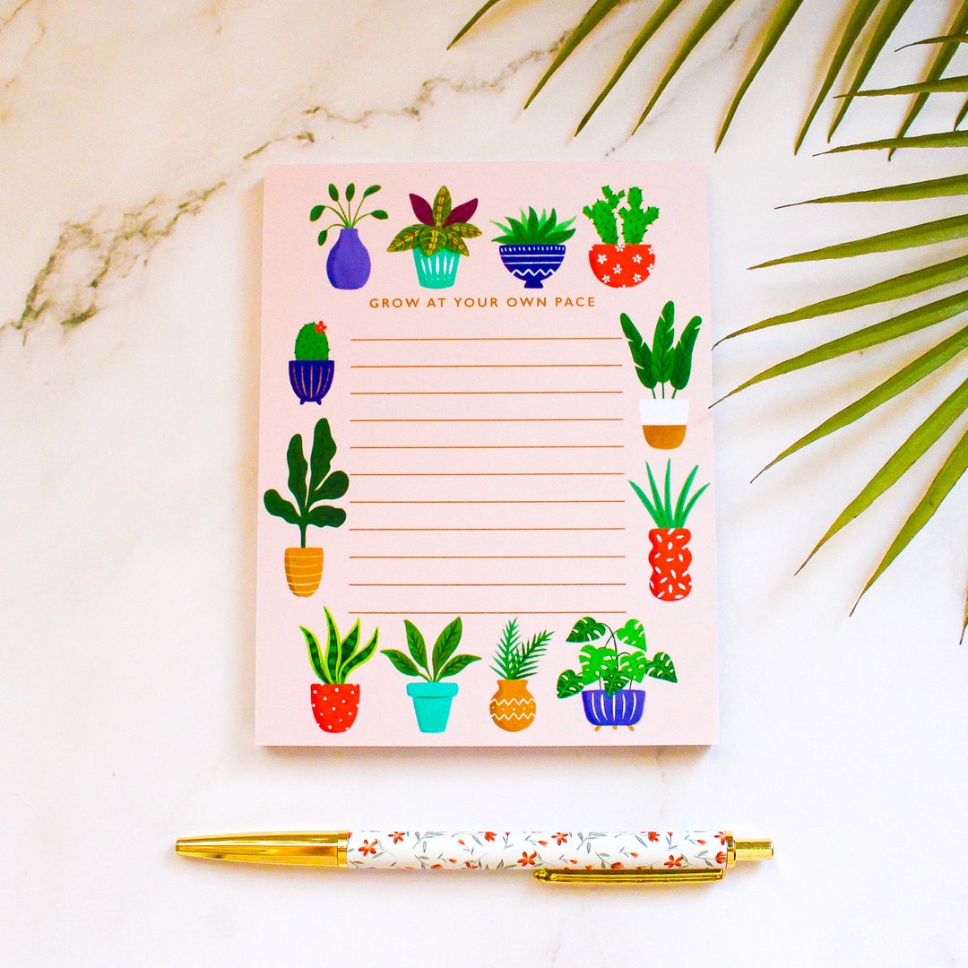 Plants Notepad | Memo Pad | Notepad | Stationery | Teacher Gift | Desk ...