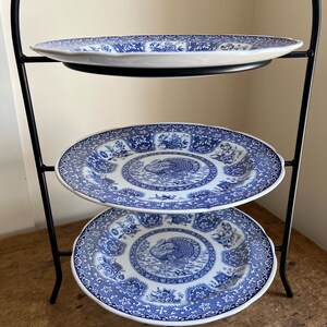 Vintage 3-tier Plate/pie Stand ~ Metal Plate Holder ~ Iron Pie Cooling ...