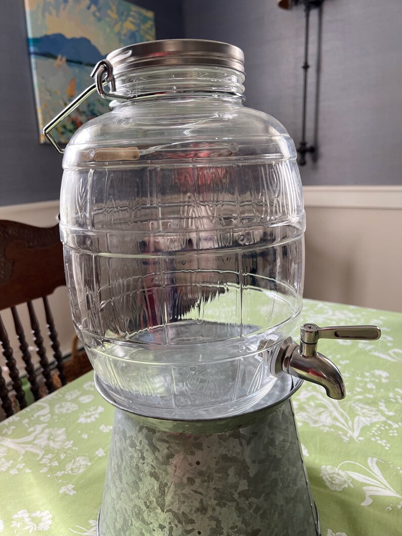 POTTERY BARN Drink Dispenser With Spigot Tap & Lid ideal for Iced Tea ...