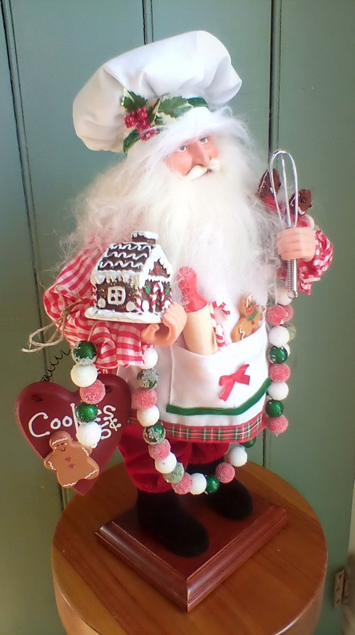 Baking Gingerbread With Santa Father Christmas Collectible - Etsy