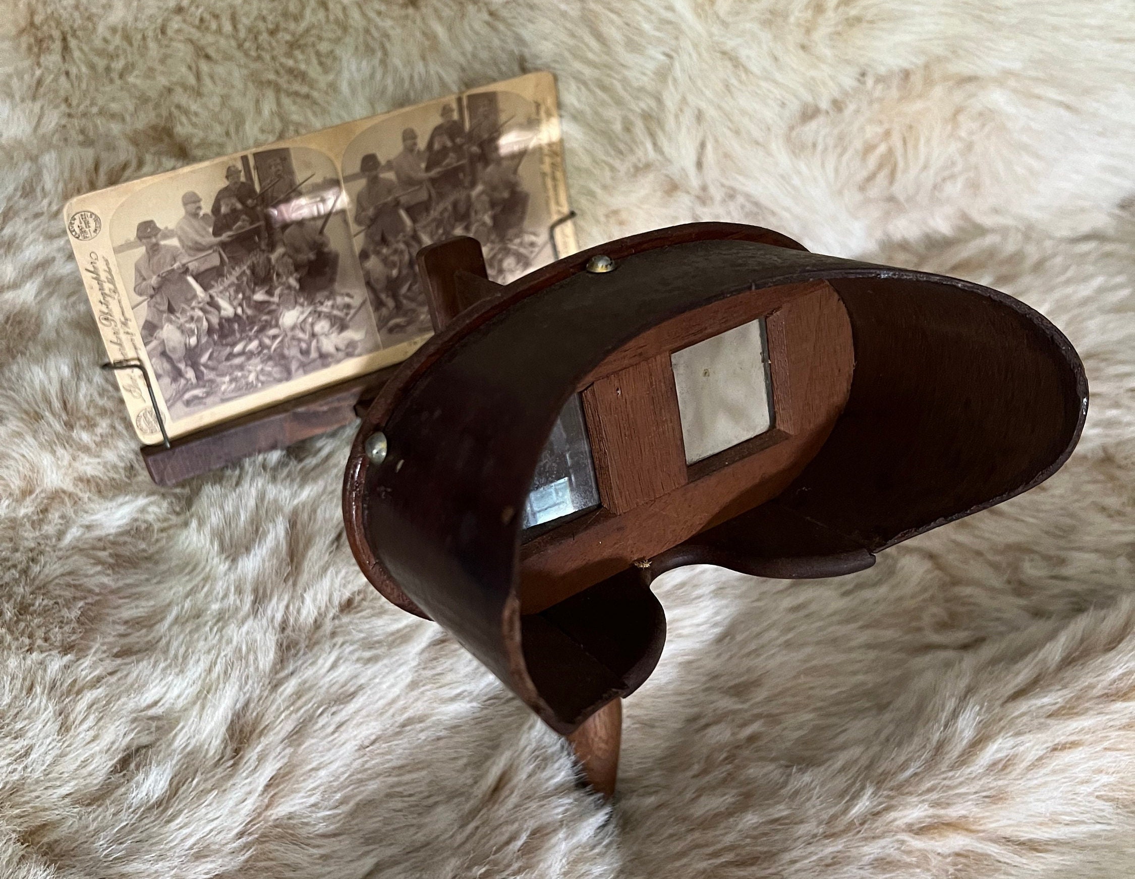 Late 1800's Antique Stereoscope and 30 Victorian Photographic Slides ...
