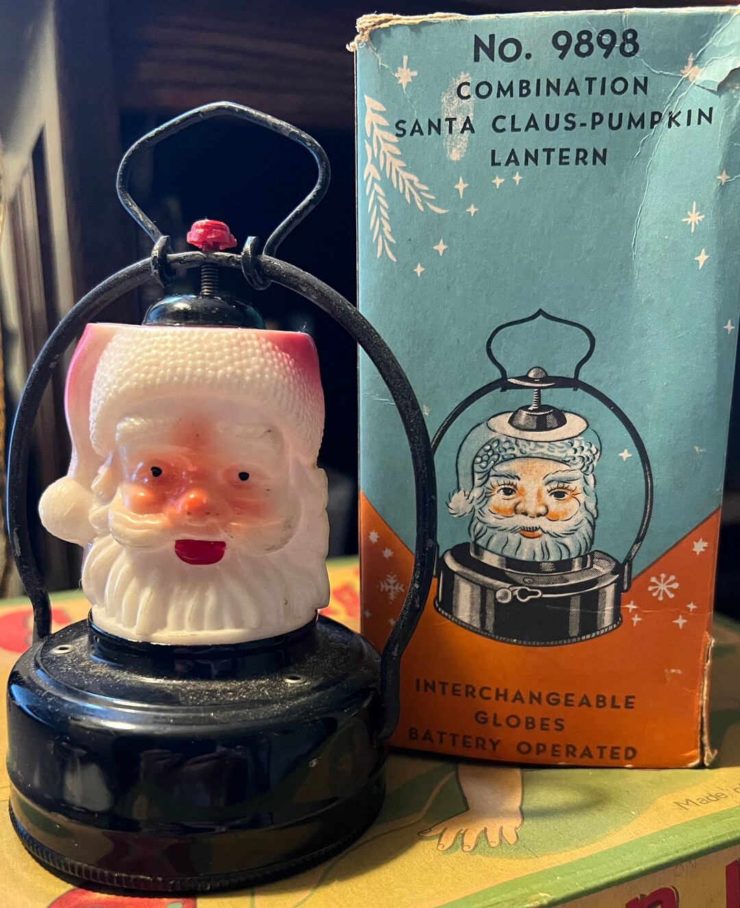 Rare Combination Santa Claus-pumpkin Lantern Plus Original Box 1950 ...