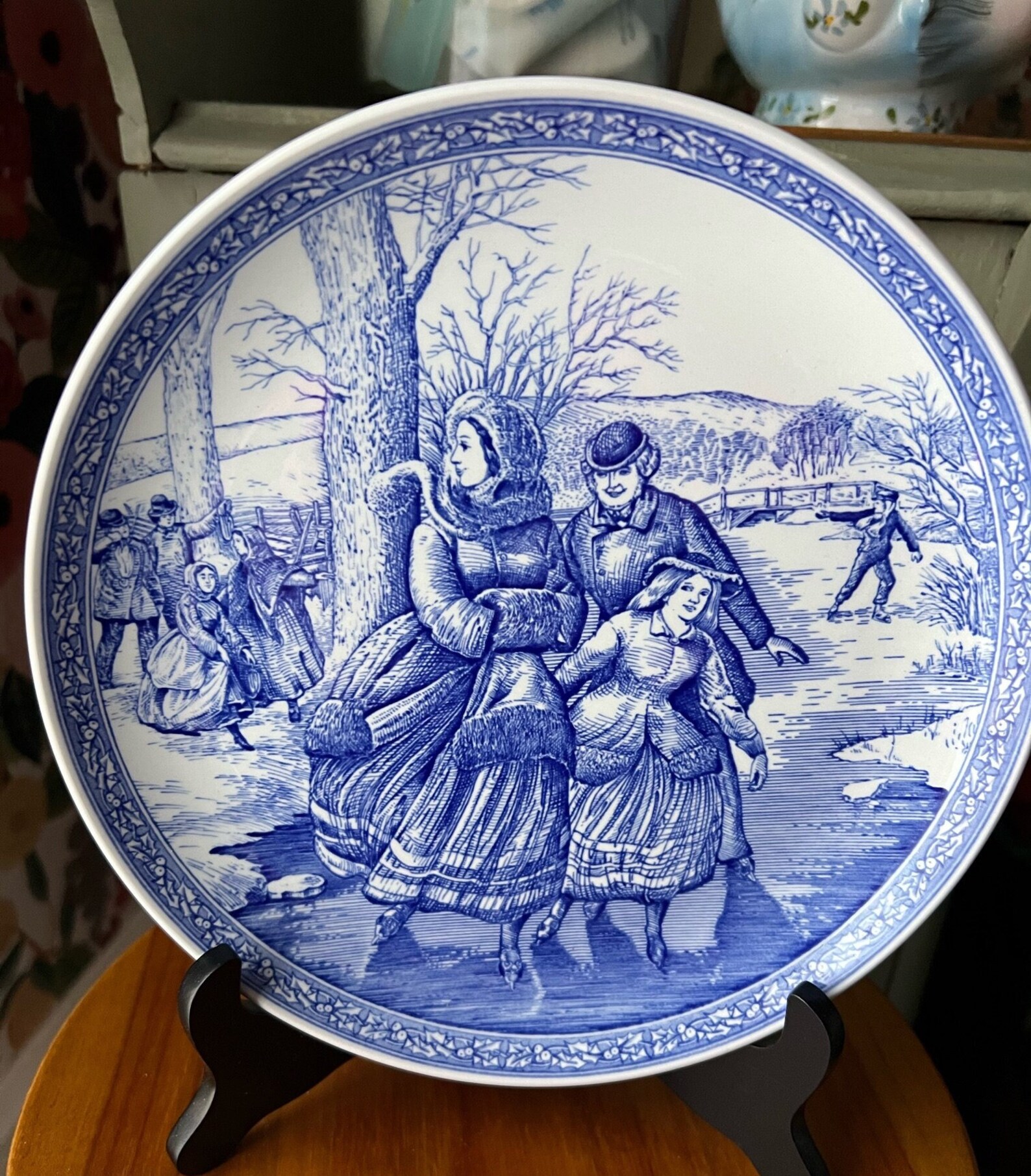 SPODE the Blue Room Collection Christmas Plate 2 Vintage Victorian ...