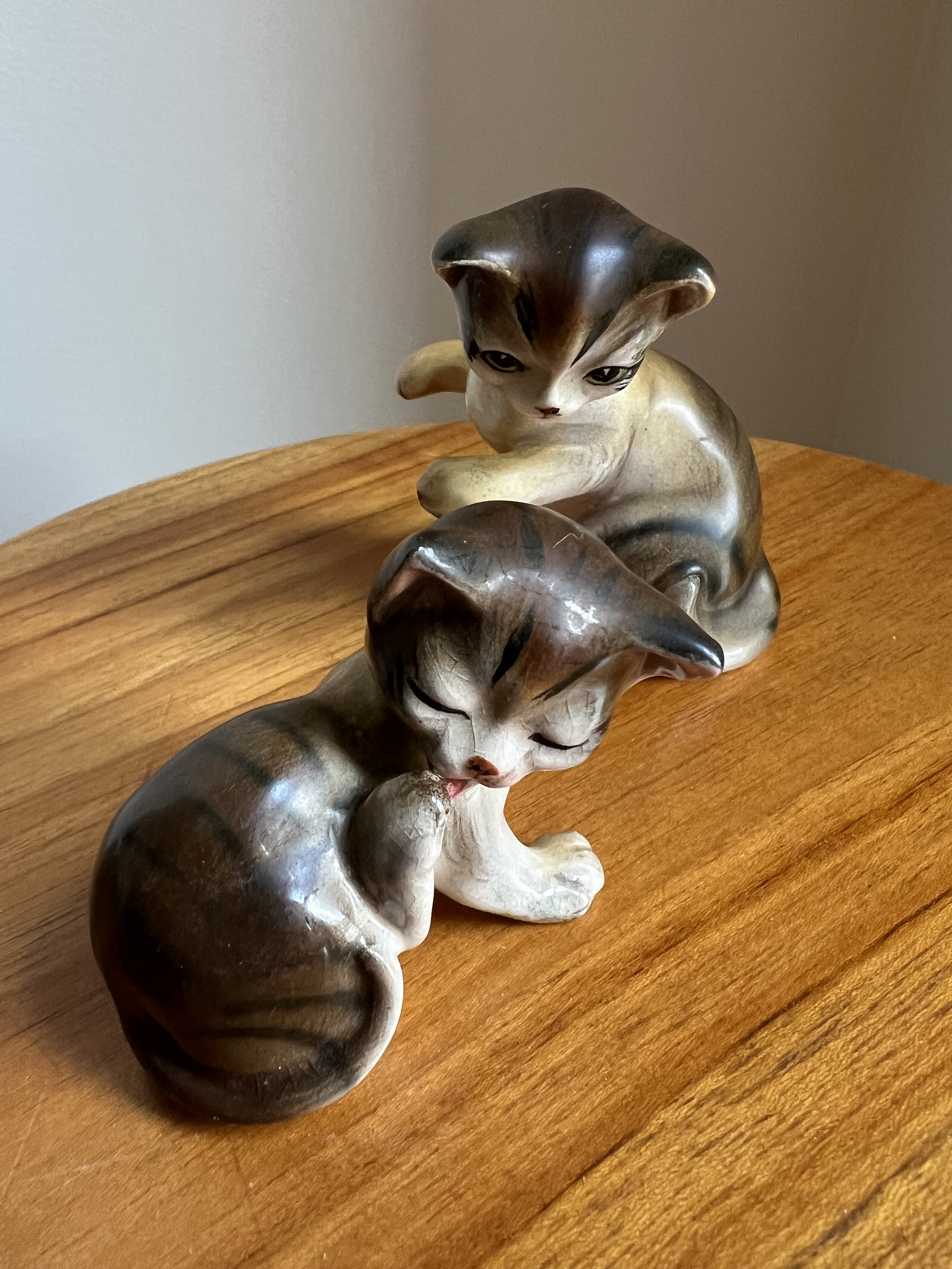 Vintage Collectible Cat Figurines Fine Bone China Goebel Cats Made in Germany Playful Vintage ...