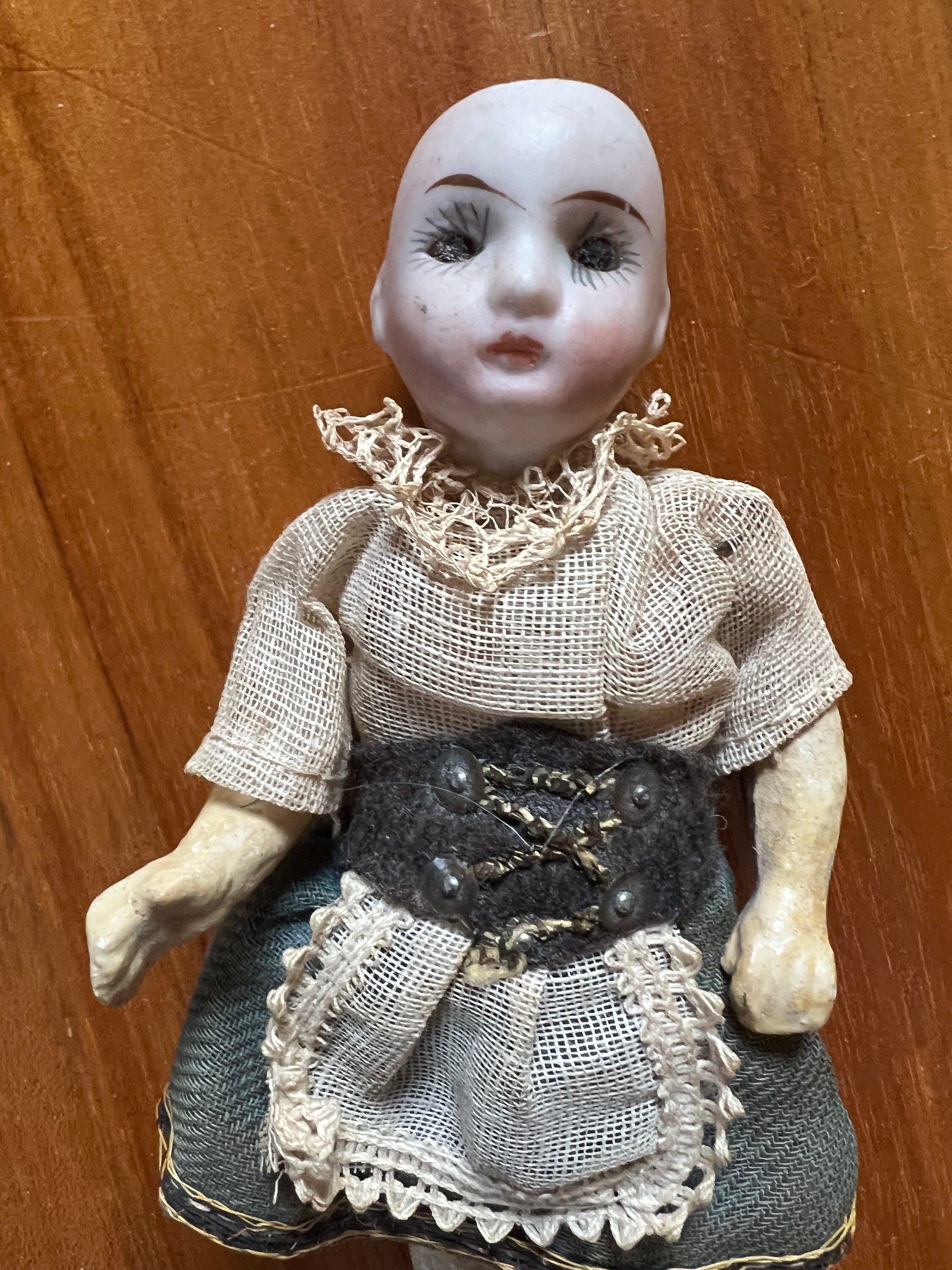 Very Rare 1800s German Mignonette Doll Collectible With Bisque Head ...